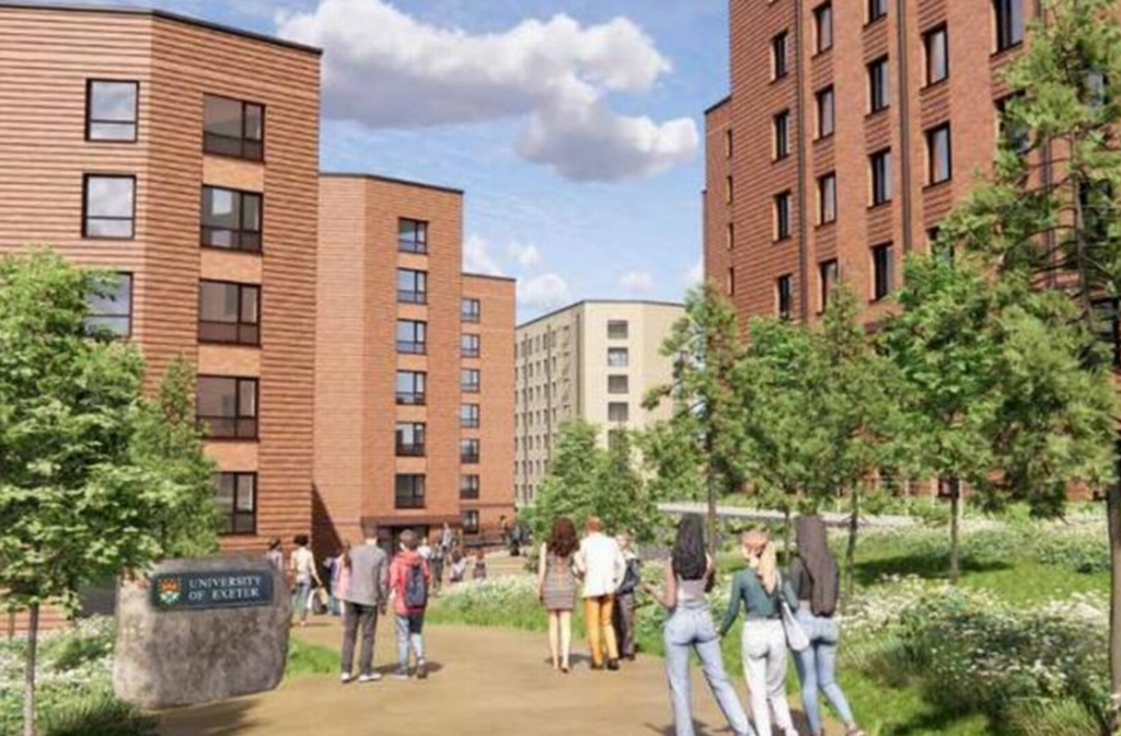 Exeter university plans 1000-bed student village